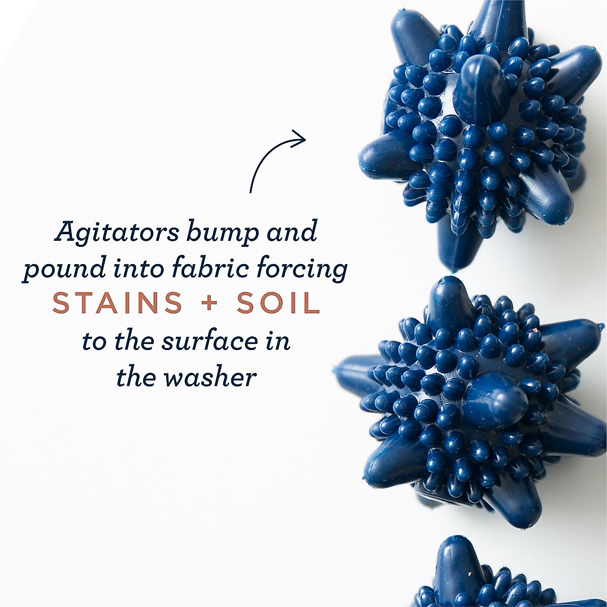 Esembly Agitators, Washer Dryer Balls for Cleaner Softer Laundry, Reusable Eco-Friendly Silicone Laundry Dryer Balls, 4 Pack