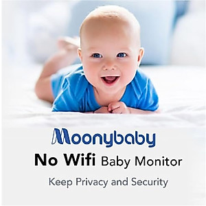 Baby Monitor No WiFi with 2 Cameras, 12hr Long Battery Life, 1000ft Range, 5" HD Display, Auto Night Vision, 2-Way Audio, Lullaby and Noise Activation