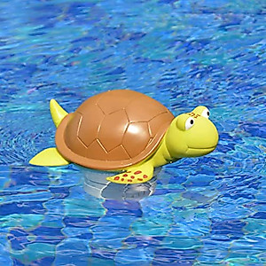 XY-WQ Chlorine Floater, Floating Pool Chlorine Dispenser (Turtle), Fits 1 and 3 Inch Tablets for Large and Small Pools, Hot Tub, Spa