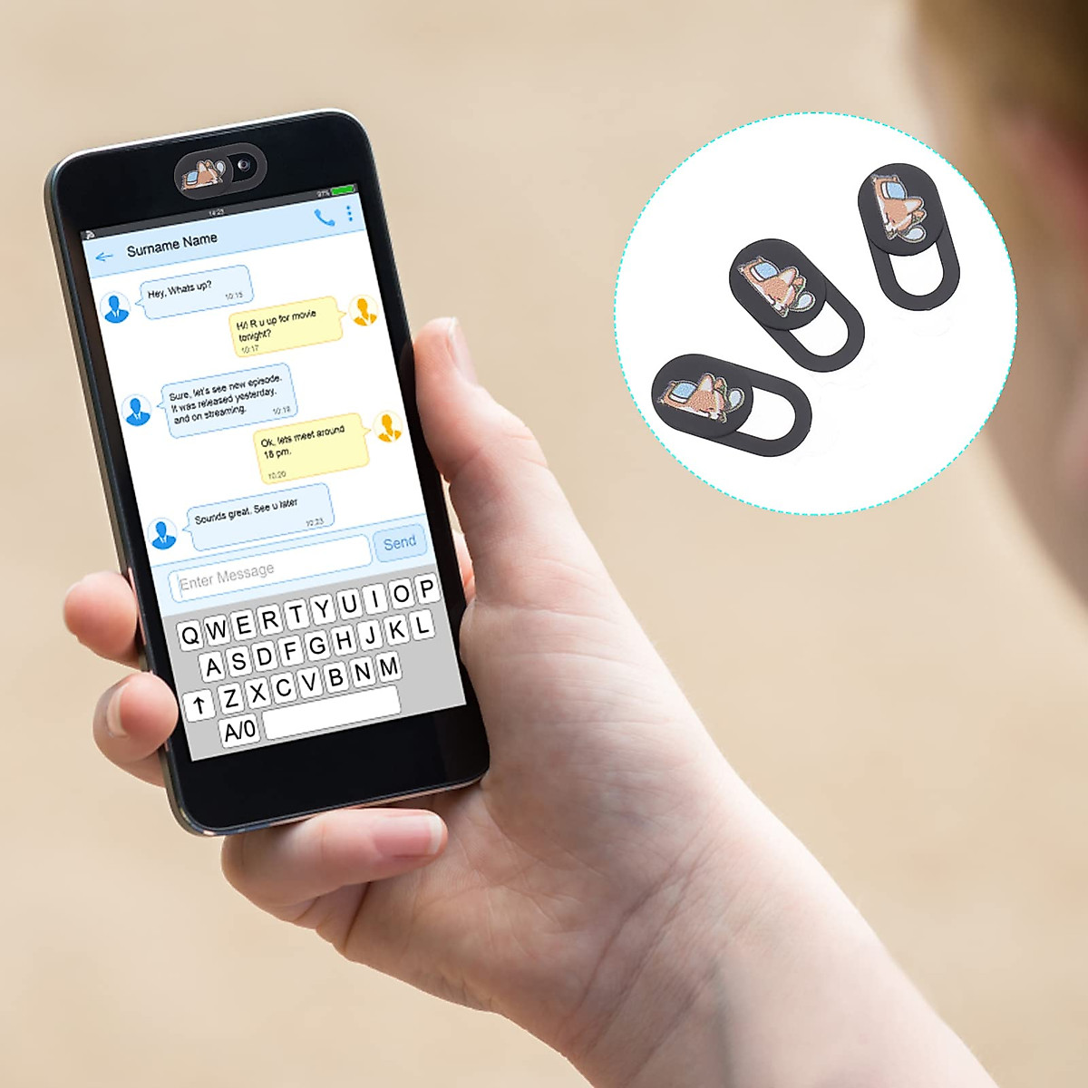 SOLUSTRE 3pcs camera cover webcam privacy covers computers laptops stickers for phones computer laptop stickers for computers smart camera phone camera Webcam Cover slider intelligent abs