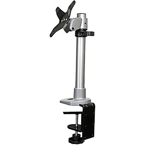 StarTech.com Monitor Desk Mount - Adjustable - Supports Monitors Up to 30" (30.9lb/14kg) - Premium Single Screen VESA Monitor Mount - Desk & Grommet Clamp -Silver (ARMPIVOT)