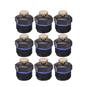 Yahpetes 9 Pcs Garden Misting Nozzles 1/2" Adjustable Garden Lawn Water Spray Misting Nozzle 360-rotating Agricultural Lawn Watering atomizing Greenhouse Spray Irrigation atomizing Micro Sprinkler