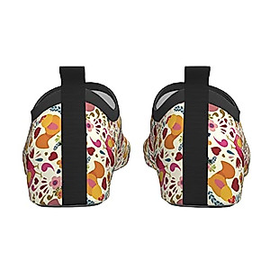 Cute Chickens Print Water Shoes for Men Women Aqua Socks Barefoot Quick-Dry Beach Swimming Shoes for Yoga Pool Exercise Swim Surf