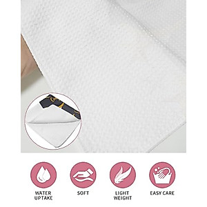 Hokiten Graduation Waffle Kitchen Towels Dishcloths, Yellow White Star Absorbent Dish Towels | Hand Towels for Bathroom/Bar, 12 x 12 Inch, 2 Pcs