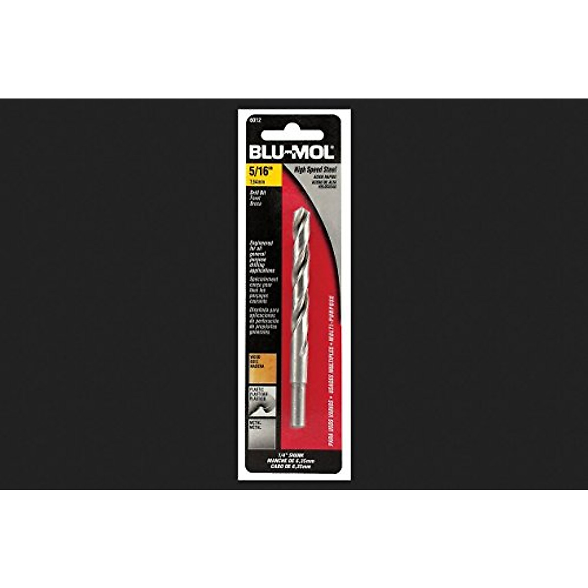 Blu-MOL 5/16 in. Dia. x 4.5in L High Speed Steel Drill Bit 1 pc.