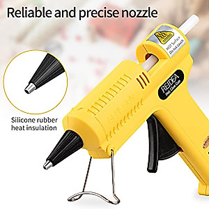 Hot Glue Gun Kit with 5 Pieces Mini Hot Glue Sticks 7mm x 150mm for DIY Handcraft Repair Furniture for Home and Office, Bonding Plastic Leather and Wood