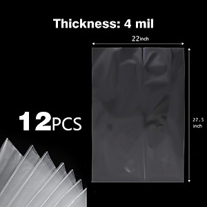 5 Gallon Bucket Liner Bags, 4Mil 12pcs 22x27.5 inches, brine bucket Food grade bucket bags for Marinading and Brining, BPA Free, Extra Heavy Duty Leak Proof, Great for Food Storage