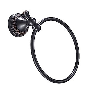 Black Towel Holder Black Towel Ring Towel Rack Black Vintage Black Bronze Brushed Towel Ring Round Black Towel Rack