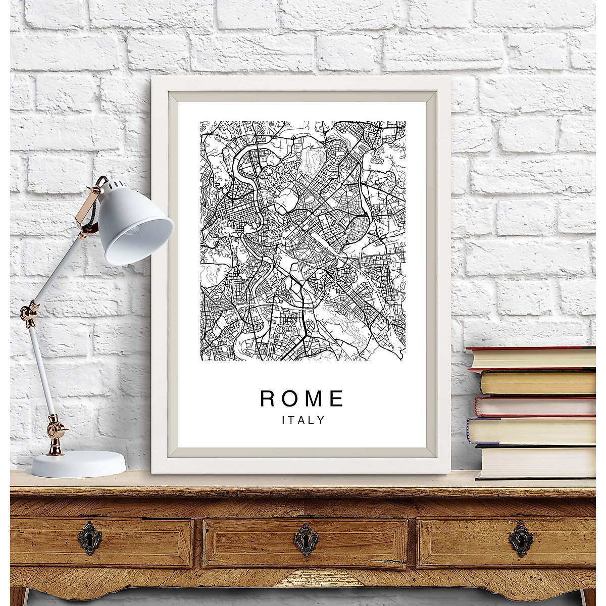 Custom Map Poster Personalized Map Print City Map Wall Art Decor Black and White Sizes Available