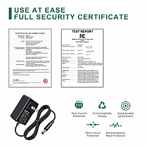 FITE ON UL Listed 12 Volt AC/DC Adapter for Pulse Performance GRT-11 80 Watt Electric Scooter Charger