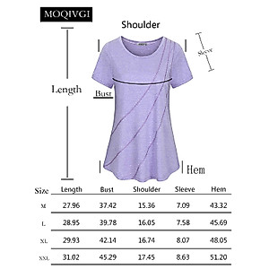 MOQIVGI Workout Tops for Women Short Sleeve Loose Fit Sweat Wicking Round Neck Activewear Yoga Muscle Sprots Gym Shirts Summer Athleisure Womens Clothes Grey Medium