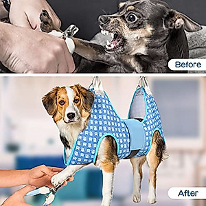 DoggyDobby Dog Grooming Hammock Harness, Pet Grooming Hammock for Cats & Dogs, Dog Sling for Nail Clipping/Trimming(Medium)
