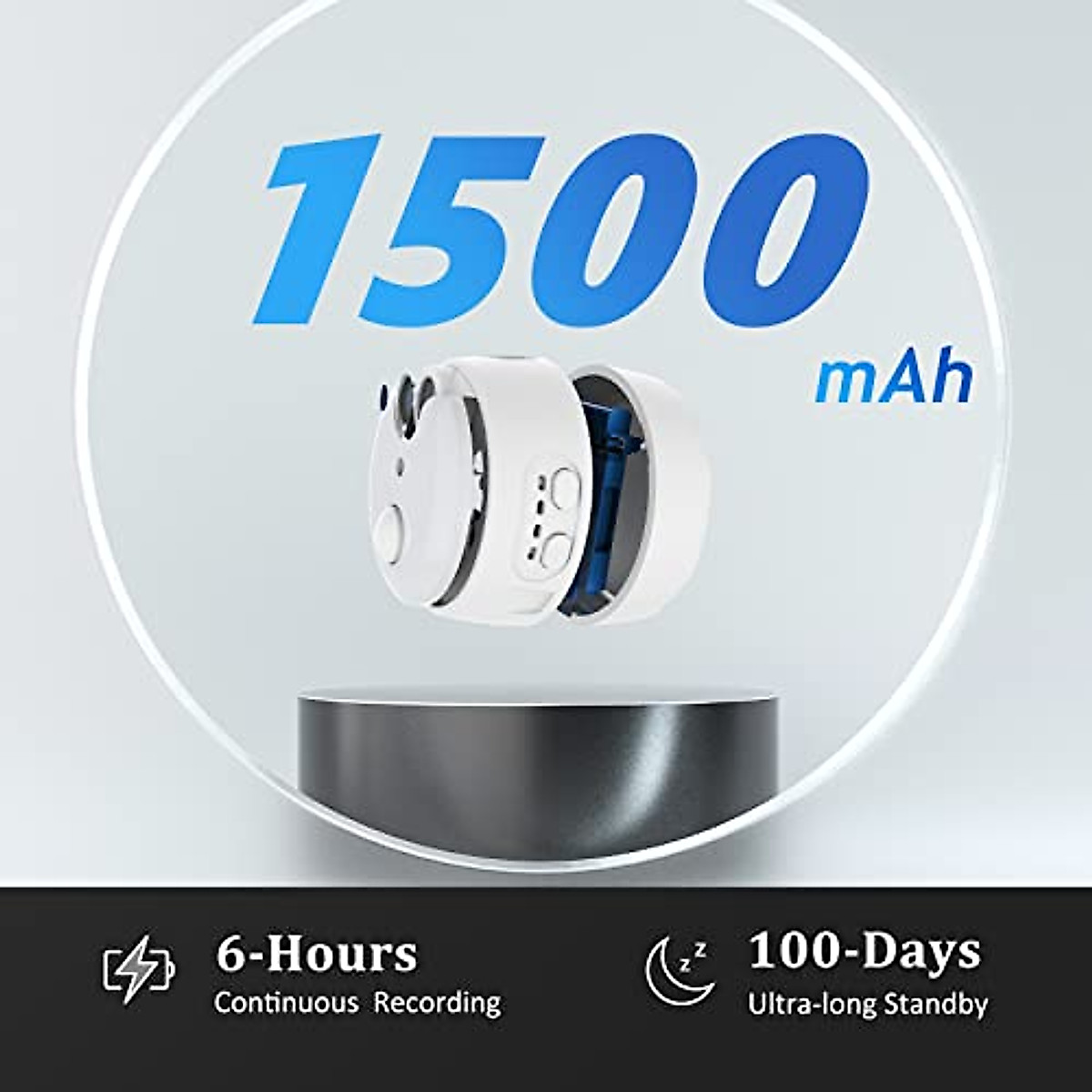 Mini Spy Hidden Camera 4K Indoor Small WiFi Wireless Nanny Cam Home Security Cameras Tiny Office Secret Surveillance Cams with 100 Days Standby Phone APP Human Detection Auto Night Vision (White)