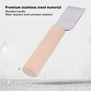 Leather Working Knife, Wide Application Stainless Steel Blade Leather Round Knife Portable Size for Leather