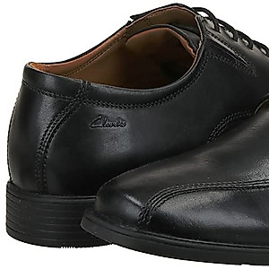 Clarks mens Tilden Walk Oxford, Black Leather, 10.5 US