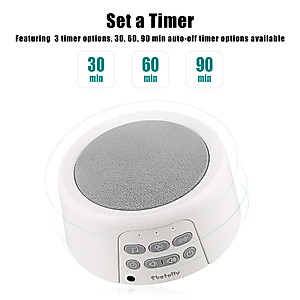 Sleep Sound Machine, White Noise Machine for Sleeping, 24 Soft White Sounds, Suitable for Kids and Adults by Skatolly