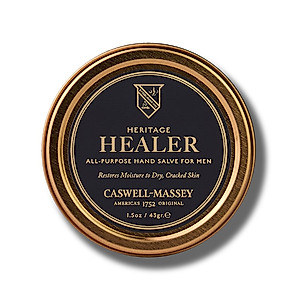 Caswell-Massey Healer All-Purpose Salve, Soothing Hand Cream with Beeswax & Orange, Cedarwood & Rosewood Oils, For Hands, Cuticles & Lips, 1.5 Oz