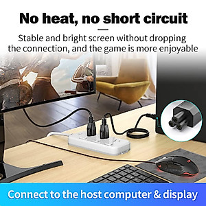 6FT Long TV Power Cord, 3 Prong Mickey Mous AC Power Cord Replacement for LG LED LCD Smart 1080p HDTV 32LB5600 42LB5600 55LB5900, Epson Printer Power Cable (IEC-60320 C5 to NEMA 5-15P), 1Pack