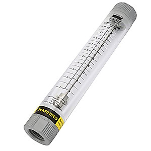 Respicefinem LZM-20G Acrylic Plexiglass Meter 1-10GPM G3/4 Female Thread High Visibility Precision for Industrial Fluid Control Panel Mount Design