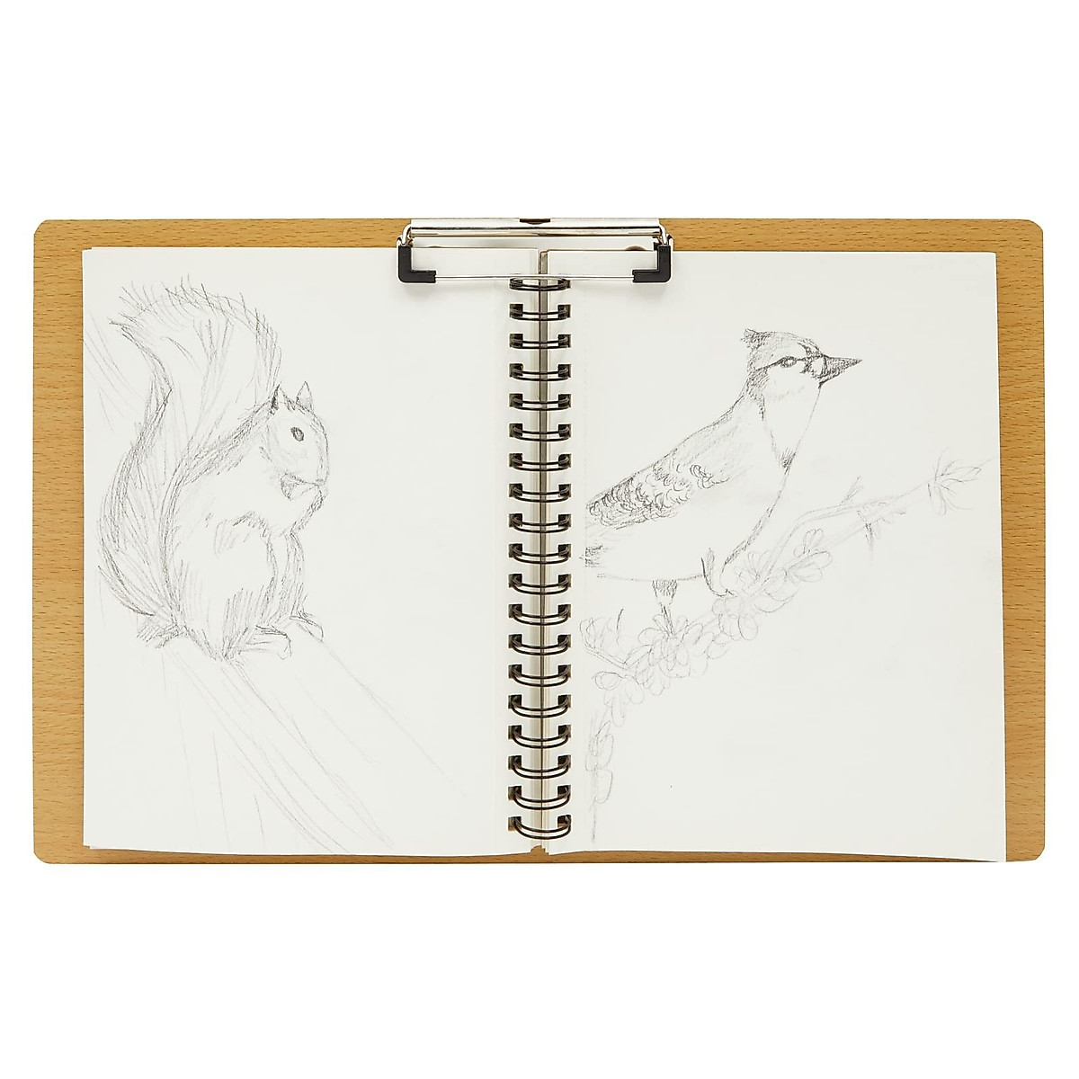 Extra Large 11x17 Clipboard, Horizontal Wooden Lap Board with Low Profile Clip for Drawing, Sketching, Art Supplies (3mm Thickness)