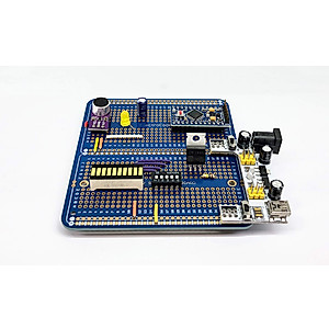 ElectroCookie Large PCB Prototype Board Kit Solderable Breadboards for Electronics Projects Compatible for DIY Arduino Soldering Projects, Gold-Plated (6 Multi-Pack, Blue)