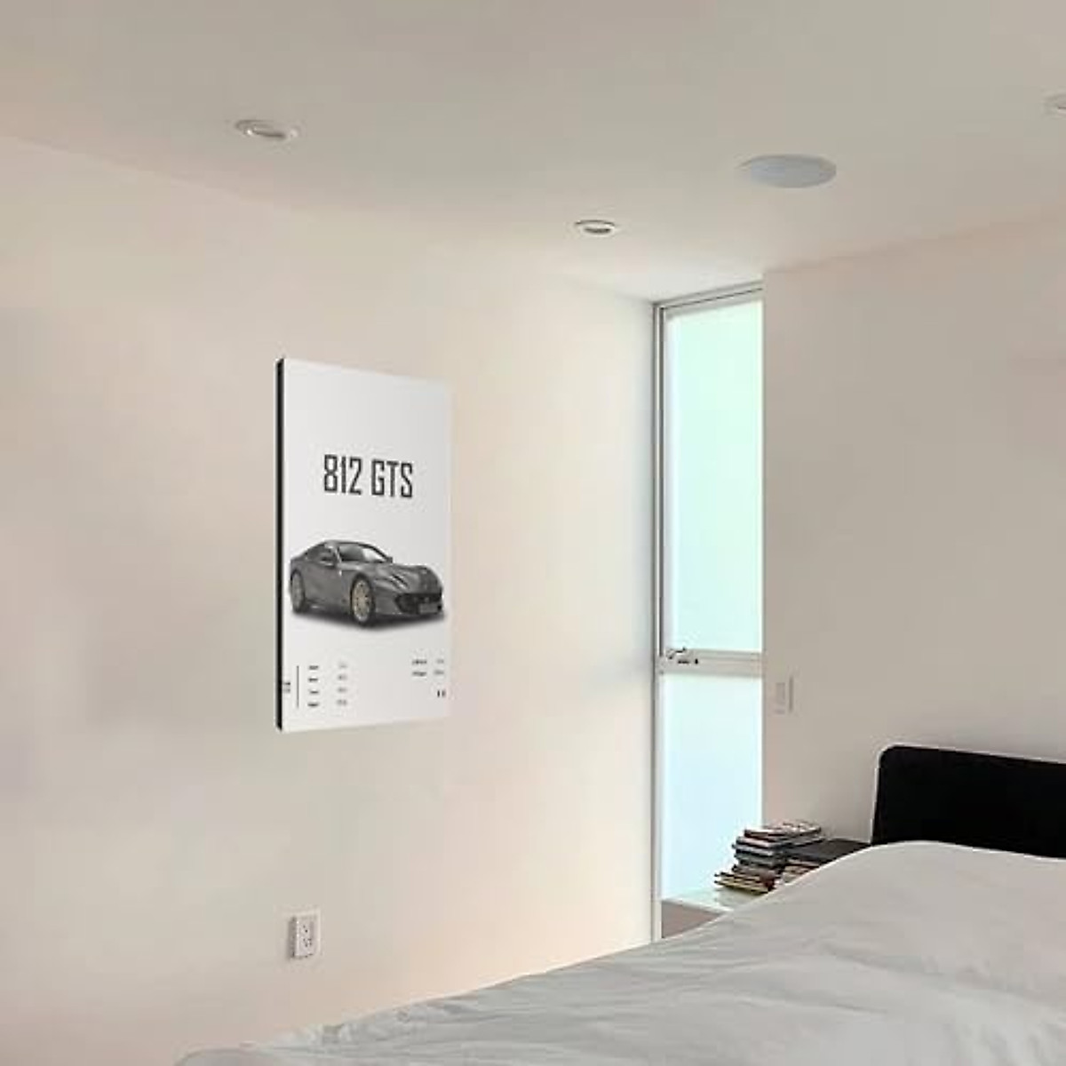 Car Poster Ferrari F40 Supercar Posters Racing Car Canvas Wall Art For Boy's Bedroom SuperCar Wall Decor Frame-style 16x24inch(40x60cm)