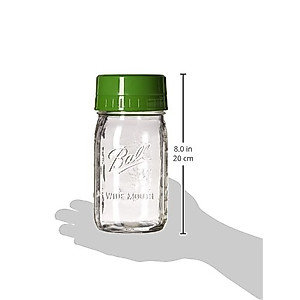 Ball R Pour & Measure Cap with Wide Mouth Jar-Quart, Green