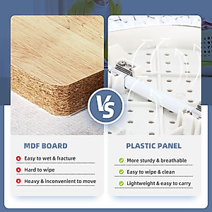 STORAGE MANIAC Tabletop Ironing Board with Folding Legs, Extra Wide Countertop Ironing Board with Cotton Cover, Portable Mini Ironing Board for Sewing, Craft Room, Household, Dorm, White