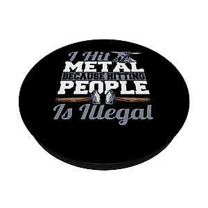 Anvil Forging Blacksmith I Hit Metal Forge PopSockets Swappable PopGrip