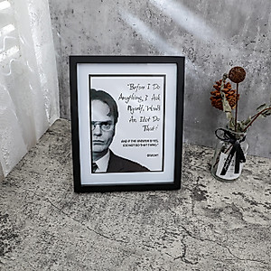 Homazing The Office Gifts - Dwight Schrute Poster with Frame 8x10 - Funny Wall Art for Office, Apartment, Funy Decor for Men Women Colleagues Coworkers The Office Fans