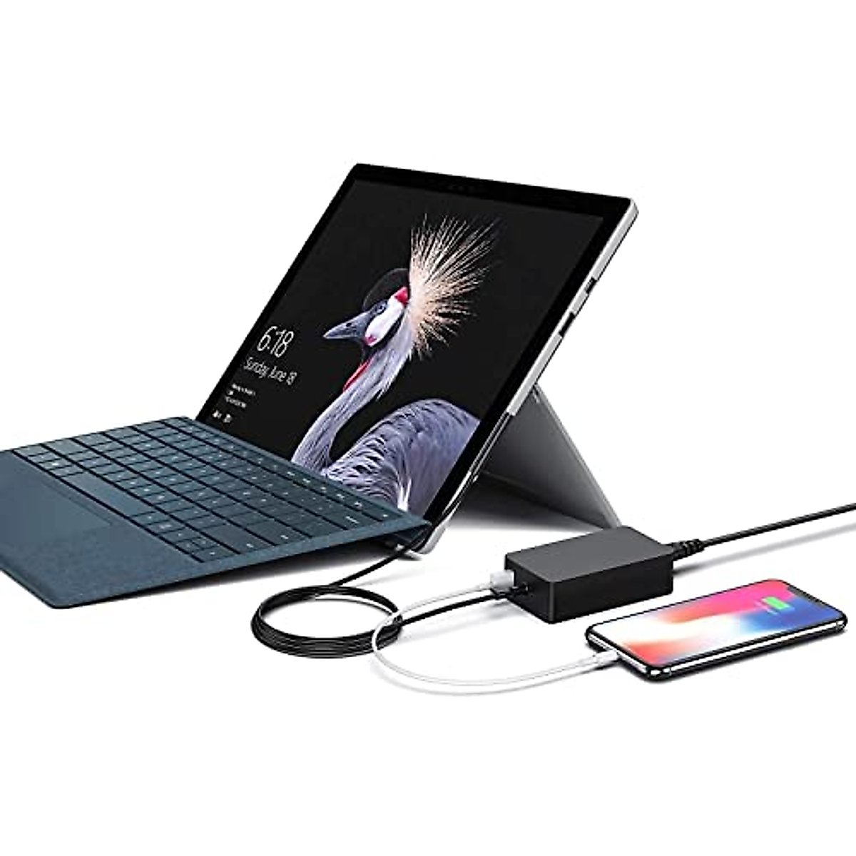 DHMXDC Surface Charger 44W 15V 2.58A Compatible with Microsoft Surface Laptop 1/2/3, New Surface Pro 7/6/5/4/3/X, Surface Book 1/2, Surface Go 1/2