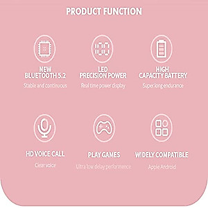 WUBO M13 Mini Wireless Earbuds Bluetooth 5.2 in Ear Headphones Smallest Invisible Built-in Microphone Waterproof Stereo Earphones with Charging Case for Sport, Gaming and Running, Black