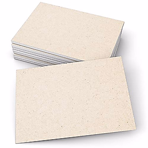 321Done 5 x 7 Plain Blank Kraft Cards (Set of 50) - Thick, Heavyweight Rustic Card Stock Supplies to Make Invites, Greeting, Table Cards - Paper Craft, Write, Stamp, Draw - Made in USA - No Envelopes