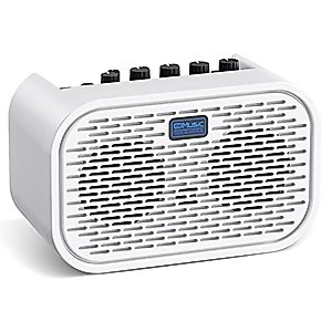 LEKATO Mini Guitar Amp, 10W Rechargeable Electric Guitar Amp, Clean, Distortion, Delay, Three-Band EQ, Gain Regulation, Bluetooth Portable Guitar Amp for Daily Practice