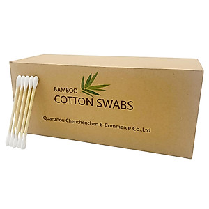 5 Packs Bamboo Cotton Swabs, Wooden Cotton Swabs 1000pcs