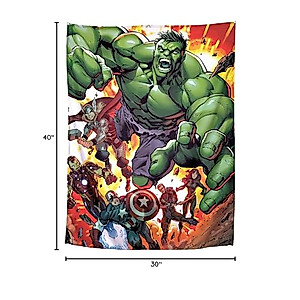 Jay Franco Marvel Avengers Hulk Smash Tapestry – 30 x 40 Inch Wall Hanging – Kids Room Décor (Official Marvel Product)