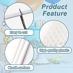 wexpw 36 Pieces Plastic Tier Cake Dowels with 3 Pieces Cake Separator Plates for 4/6/8inch, Cake Separator Plates and Pillars for Tierd Cake Support Cake Tier Stacking Kit