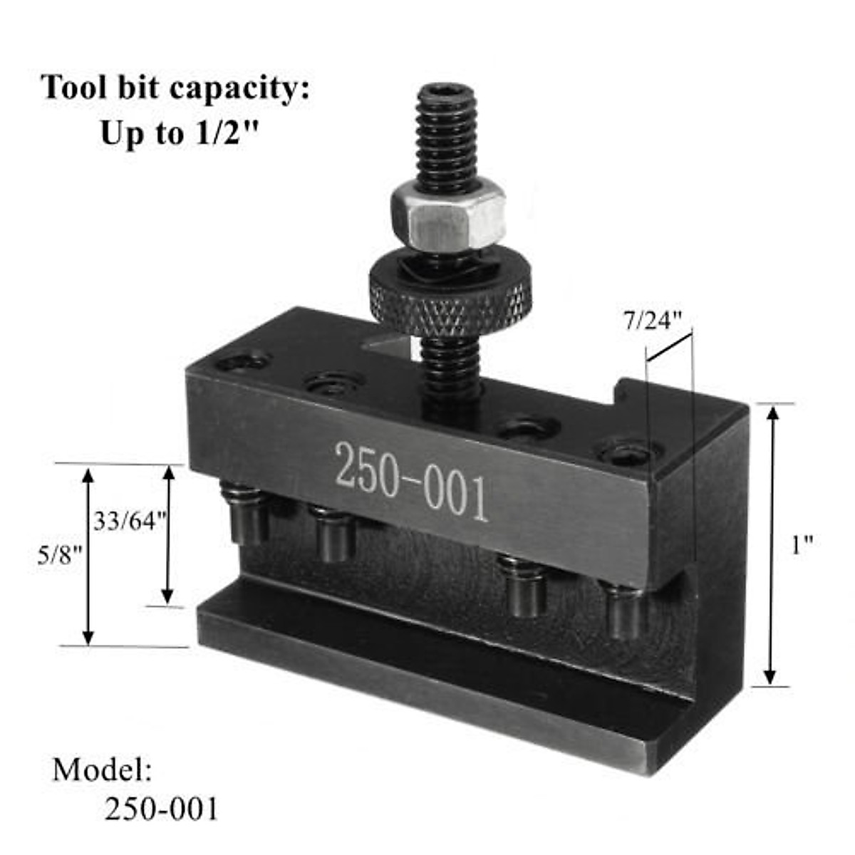 LLDSIMEX 2PC SETS 250-001 0XA Quick Change Tool, Turinng Tool Holder Steel Material 1# HOLDER