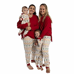 Burt's Bees Baby Baby 1-Piece Family Jammies Matching Holiday Organic Cotton Pajamas, Gingerbread Fair Isle, 18 Months