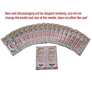 Organ Needle+CKPSMS Clear Plastic Box - Organ-HAX1 Sewing Needles Compatible with/Replacement for Singer Brand, Pfaff Brand, RICCAR Brand, NECCHI Brand,Brother Brand+(Organ-HAX1 14/90 100PCS)