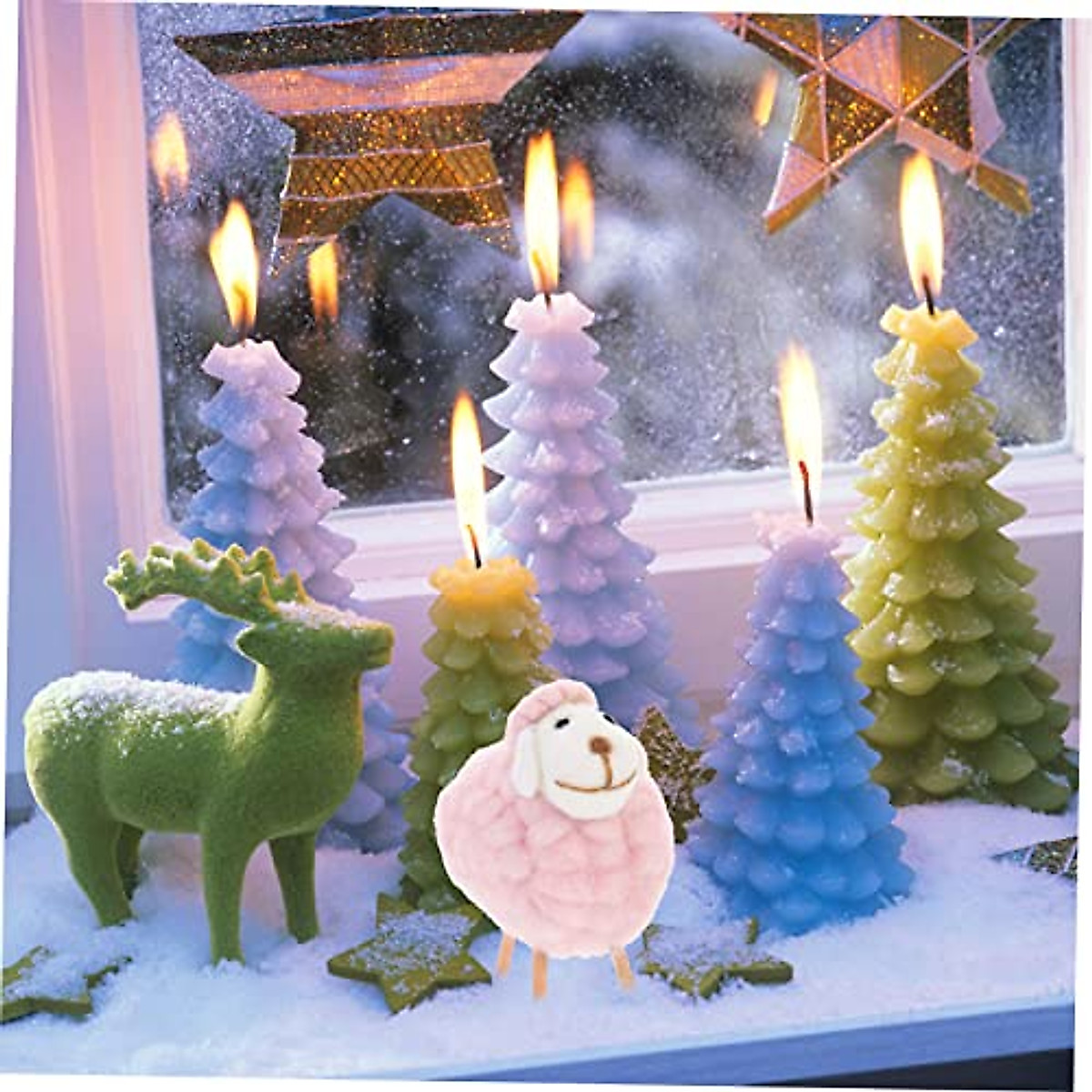 Abaodam Little Sheep Ornament Plushie Mini Dolls Desktop Fluffy Sheep Mini Sheep Statue Xmas Sheep Ornament Desktop Sheep Doll Felt Sheep Doll Crafts Christmas Sheep Decoration