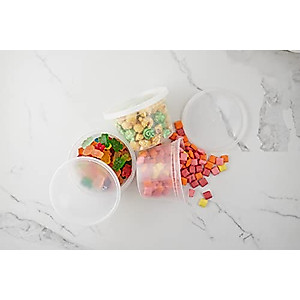 Healthy Packers Extra Thick Food Storage Containers with Lids (16oz - 24 Pack) - Great for Slime - Deli Pint Cups - Soup Containers | Microwave, Dishwasher and Freezer Safe