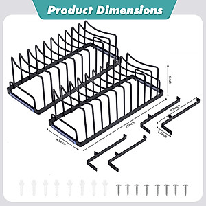 Hat Organizer,Metal Baseball Cap Hat Rack For Wall, Baseball Cap Display And Storage Rack Hat Rack， Tabletop Hat Racks For Baseball Caps For Bedroom, Closet, Dresser, Entrance (Black-2Pack)