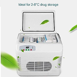SiMbae Portable Refrigerator 12L, Mini Fridge Cooler, for Freezer Drug Insulin Vaccine Storage, Refrigeration Medicine Incubator, Car Home Travel Camping Picnic,White