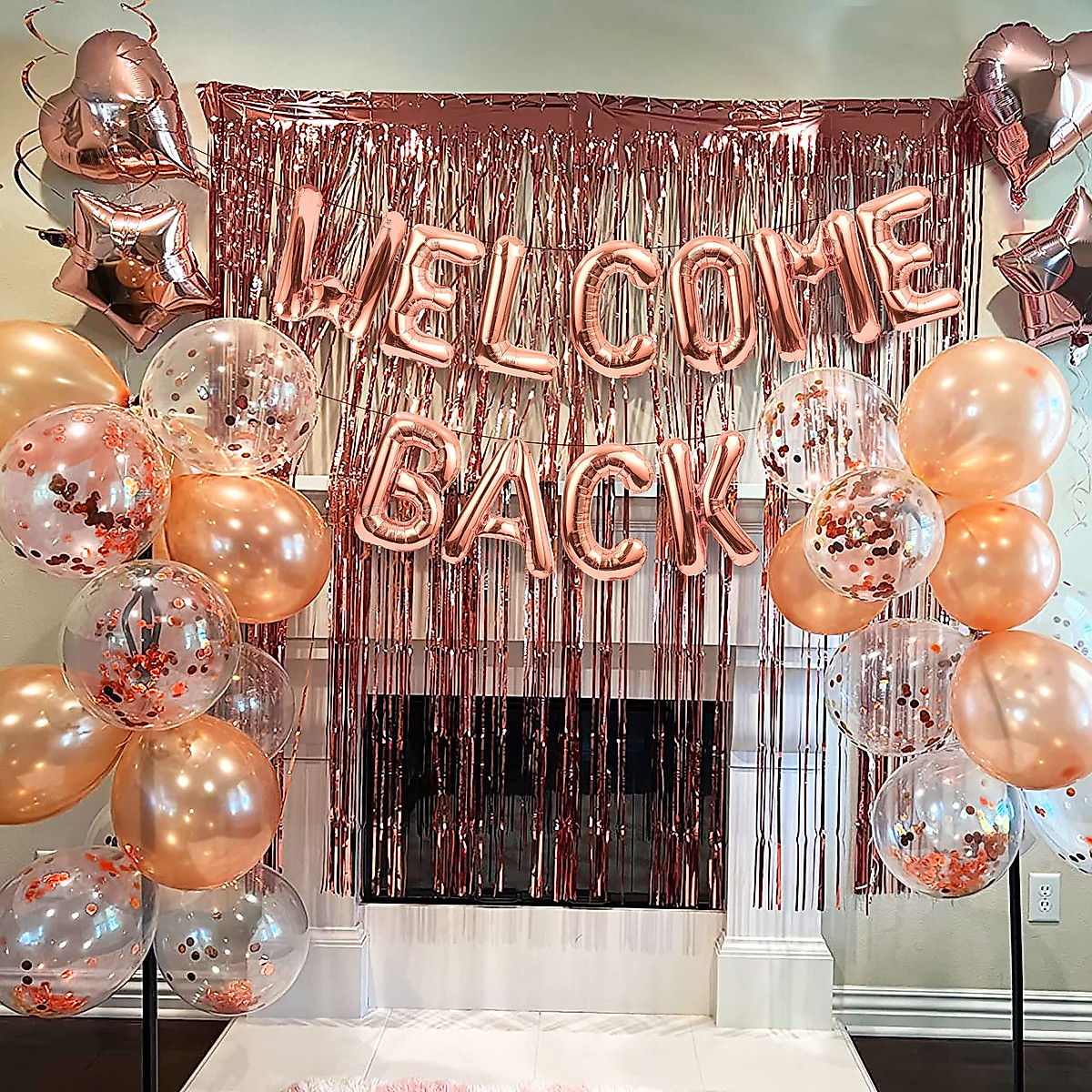 16 PCS Welcome Back Banner Balloons Welcome Back Office Decoration Welcome Back Banner Homecoming Party Moving Party Welcome Party Decoration