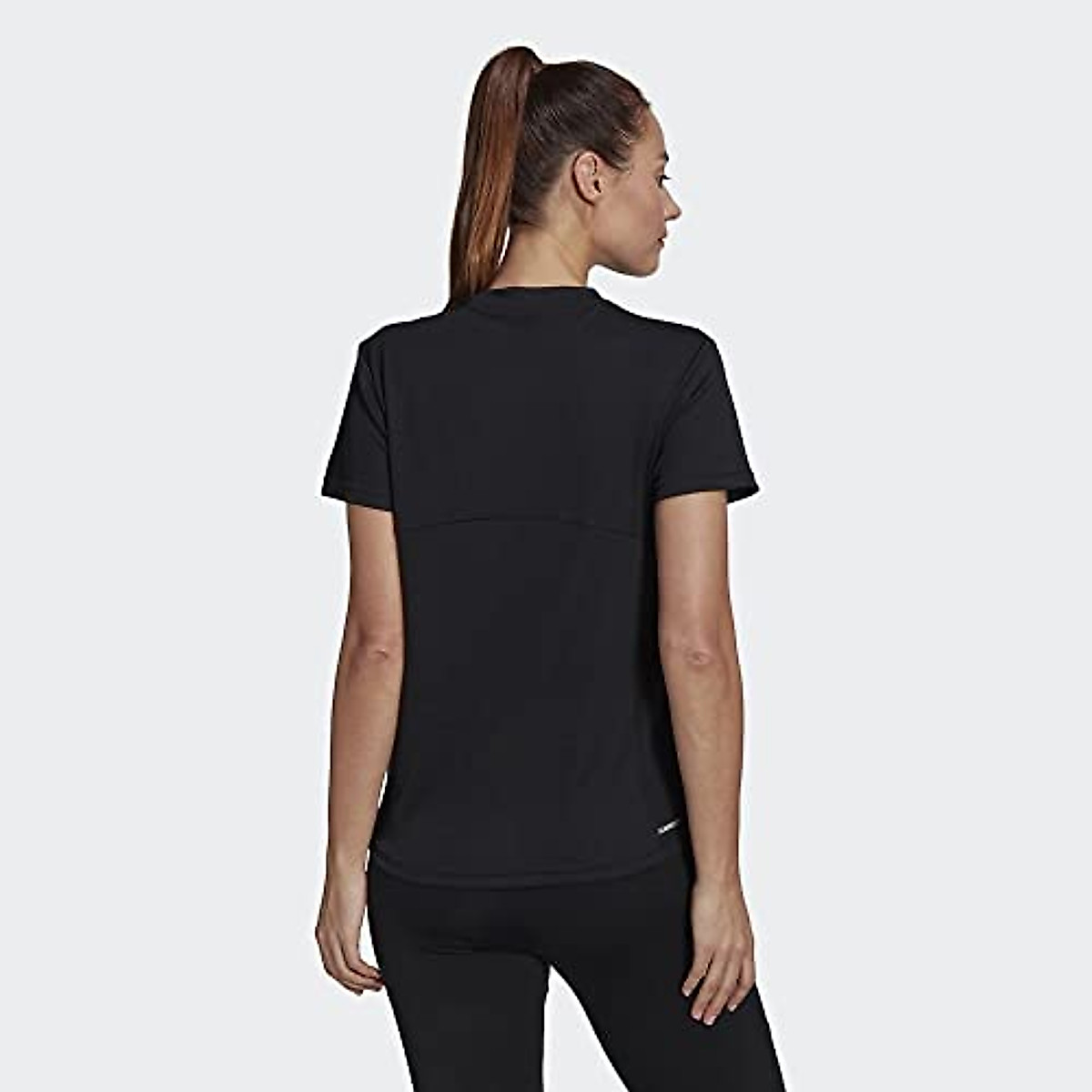 adidas womens Small Logo Tee Black/White Medium