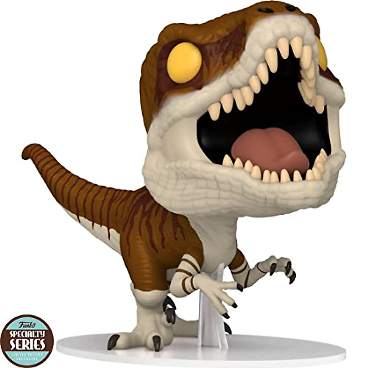 POP Jurassic World Dominion - Atrociraptor (Tiger) #1218 Specialty Series Funko Vinyl Figure (Bundled with Compatible Box Protector Case), Multicolor, 3.75 inches