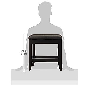 Home Styles Bedford Black Vanity Bench