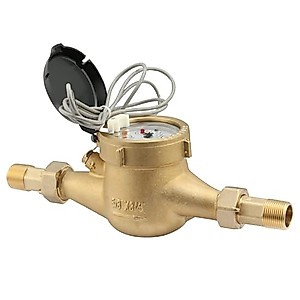 Watflow DN20 3/4" NPT Couplings Gallon Water Meter with Pulse Output, Cold Water Meter for Garden or Home,Single-Jet and Multi-Jet.