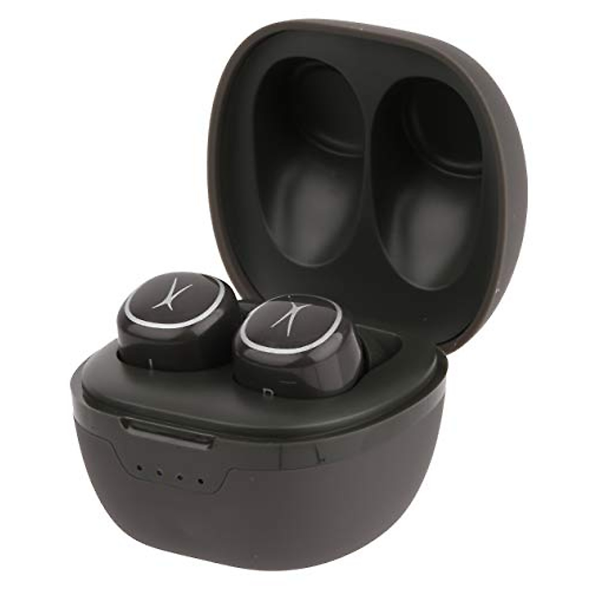 Altec Lansing NanoPods - Truly Wireless Earbuds with Charging Case, TWS Waterproof Bluetooth Earbuds with Touch Controls for Travel, Sports, Running, Working (Charcoal Grey)